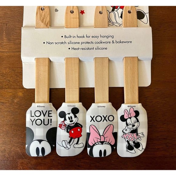 Disney | Kitchen | Disney 4 Pack Spatula Set Mickey Mouse Minnie Mouse ...